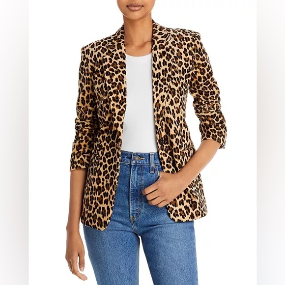 Frame Denim | Jackets & Coats | Frame Classic Blazer In Cheetah Print ...